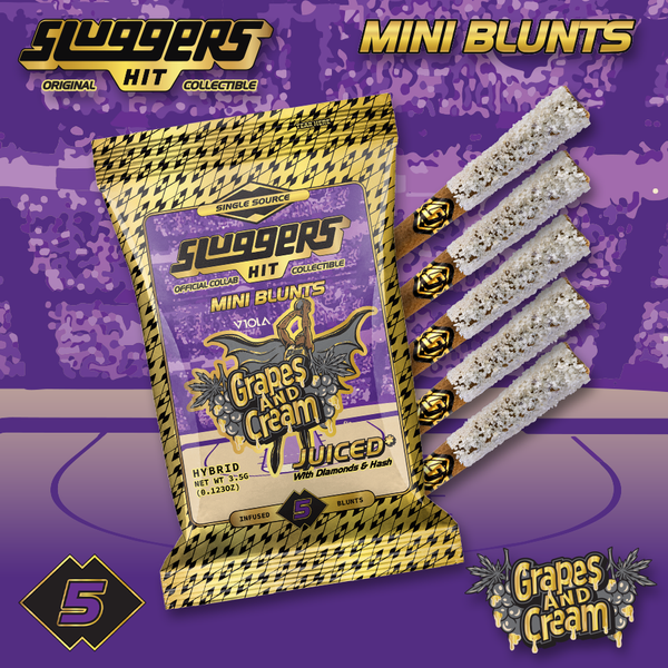 Mini Blunt 0.7g 5 pack Grapes & Cream Hybrid – Sluggers